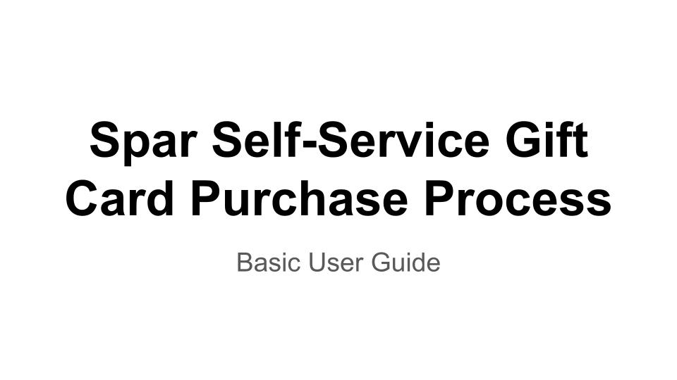 Spar Self Service Digital Gift Card Purchase – Yoyo