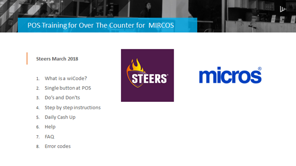 Steers Micros Training Material – Yoyo